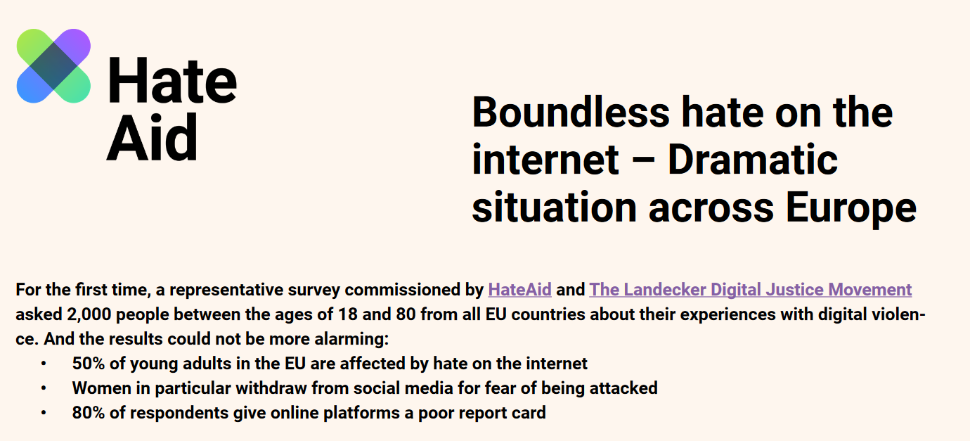 Resources: Boundless hate on the internet – Dramatic situation across ...